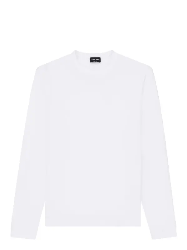 Giorgio Armani Stretch Viscose Jersey Jumper - White