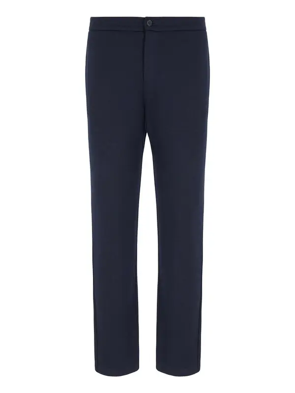 Giorgio Armani Pure Cashmere Jersey Trousers - Navy Blue
