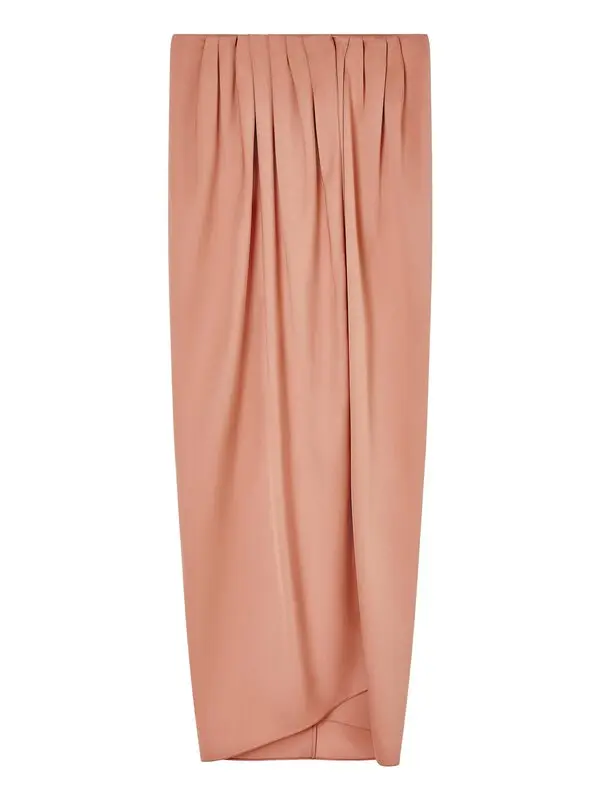 Giorgio Armani Long Silk Wrap Skirt - Orange