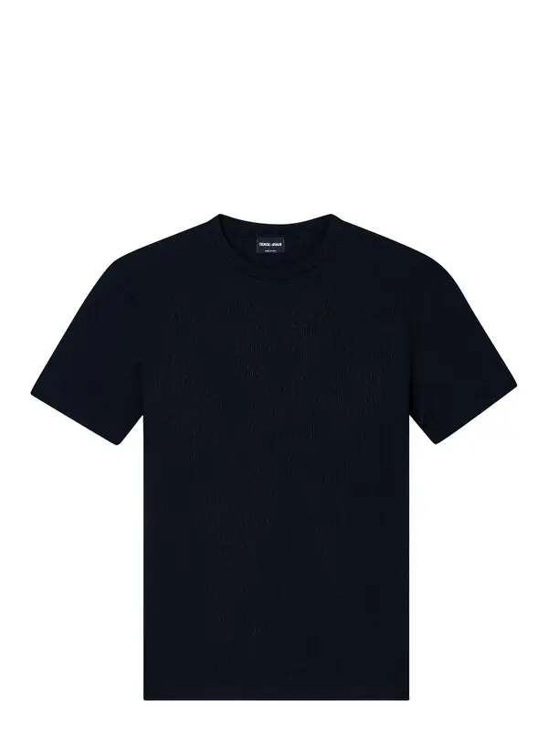 Giorgio Armani Asv Viscose Blend T-shirt - Black