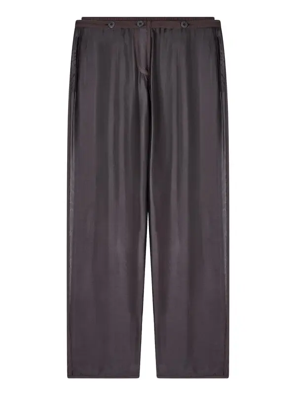Giorgio Armani Silk Straight Trousers - Patterned