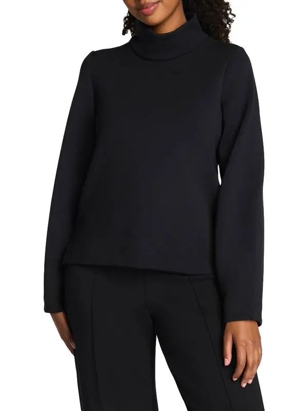 Spanx Airessentials® Luxe Mock Neck Sweatshirt - Very Black