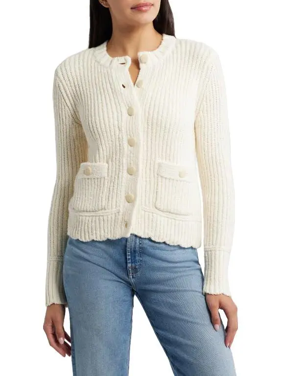 Caslon Boxy Cardigan - Ivory Pristine