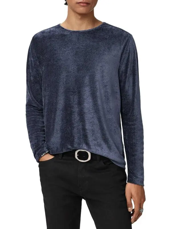 John Varvatos Sandro Long Sleeve Velvet Top - Thistle