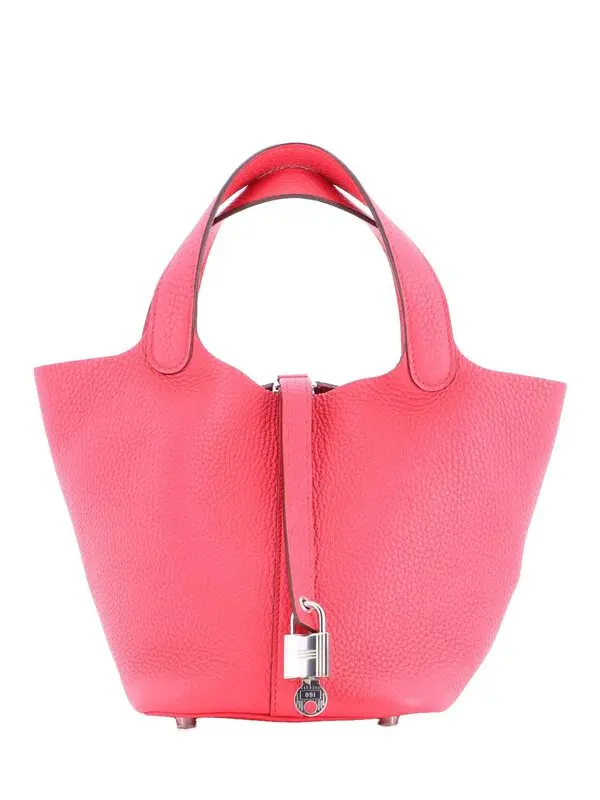 HERMES Picotin Lock Bag Clemence Pm - Rose Extreme