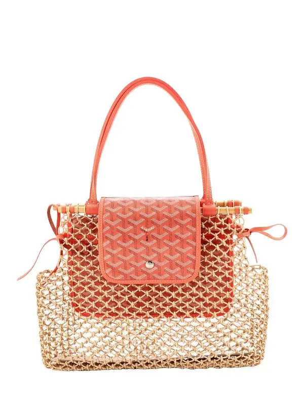 GOYARD Aligre Bag Raffia Net With Coated Canvas - Pink