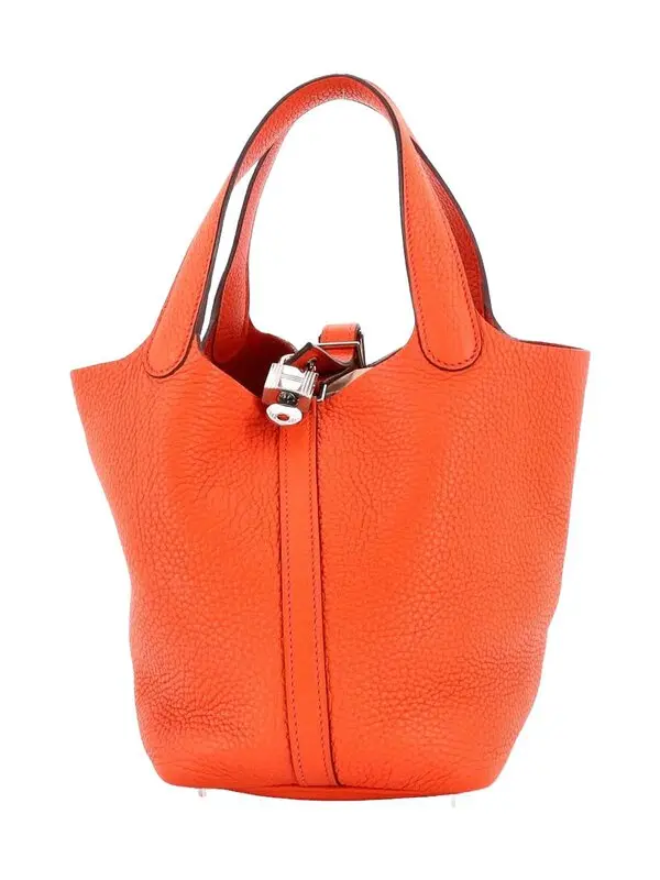 HERMES Picotin Lock Bag Clemence Pm - Orange Poppy