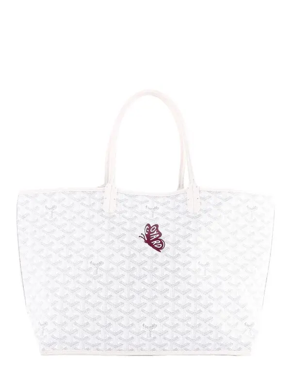 GOYARD Anjou Reversible Tote Printed Coated Canvas Pm - White