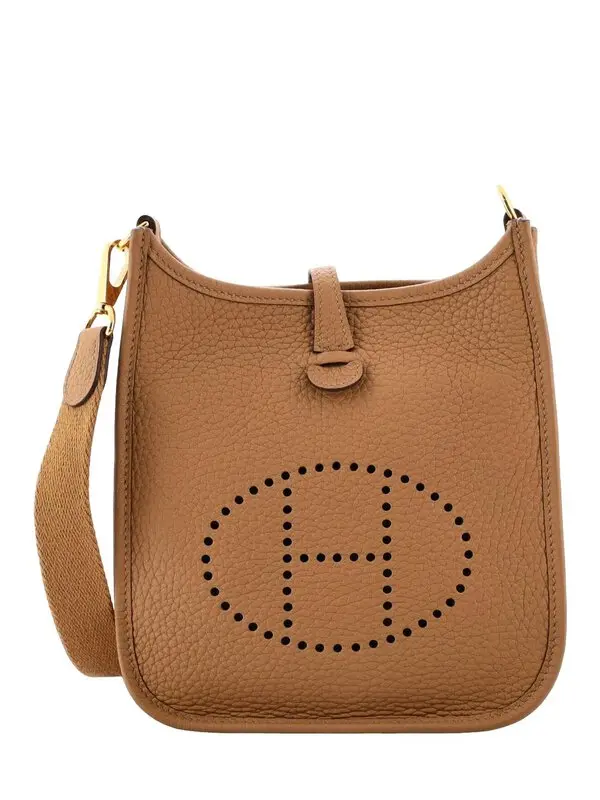 HERMES Evelyne Bag Gen Iii Clemence Tpm - Biscuit