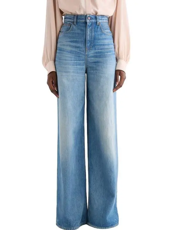 Chloé High-rise Wide-leg Jeans - Dream Blue