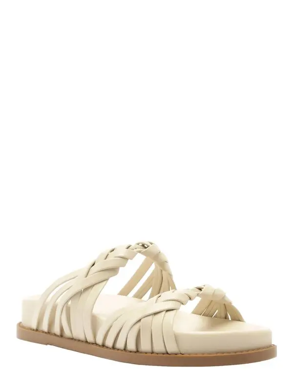 Schutz Braided Platform Sandals - Sugar White