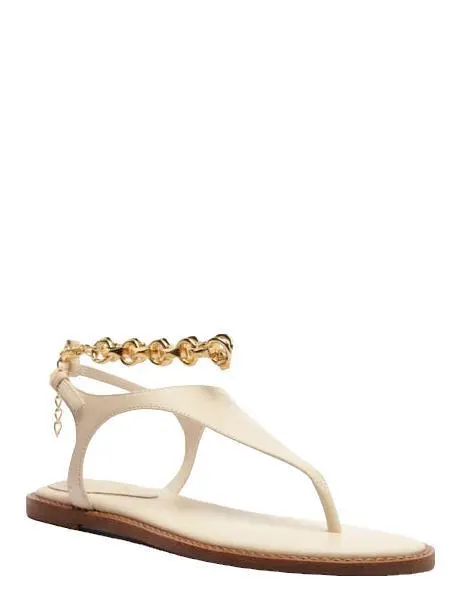 Schutz Lys Ankle Strap Slide Sandal - Sugar White