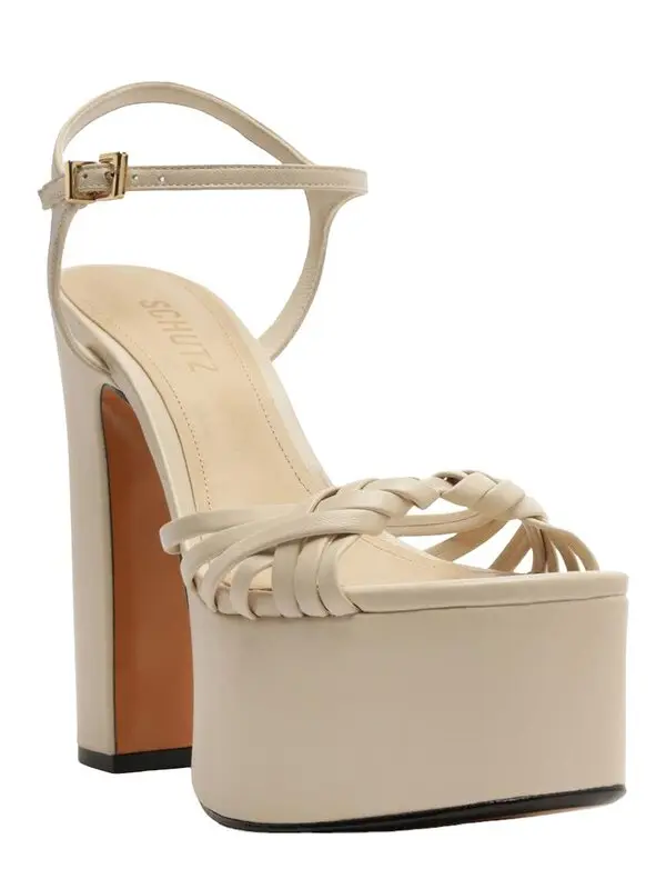 Schutz Tara Platform Sandal - Sugar White