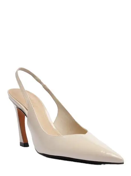 Schutz Lexi Pointed Toe Slingback Pumps - Sugar White