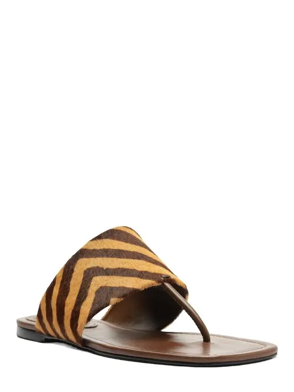 Schutz Martha Slide Sandal - Natural/pecan Brown
