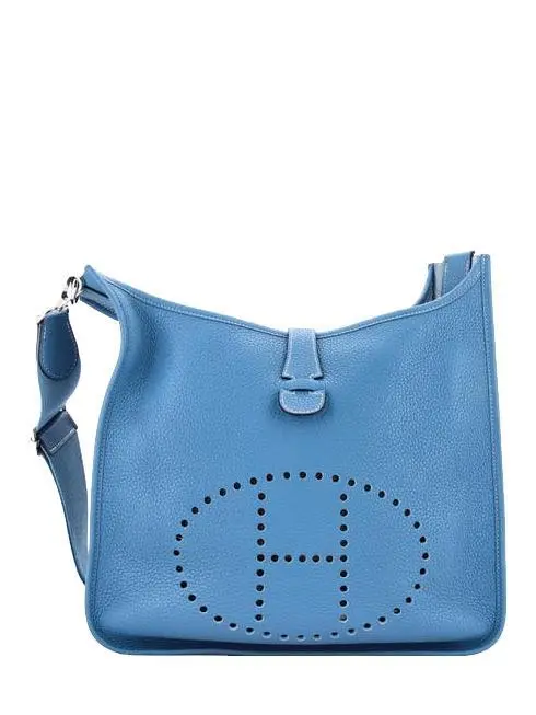 Hermès Evelyne Bag Gen Iii Clemence Gm - Blue