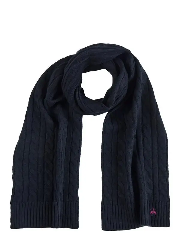 Brooks Brothers Cable-knit Scarf - Black