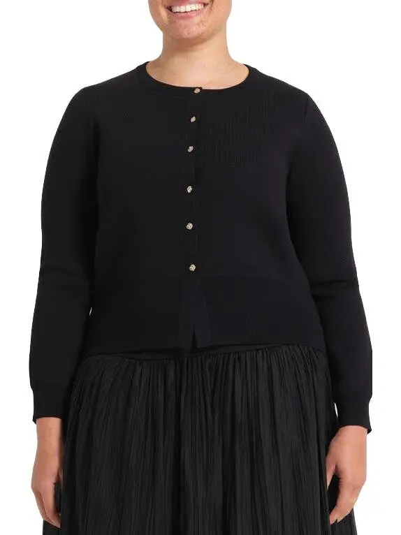 ESTELLE Jasmine Crewneck Cardigan - Black