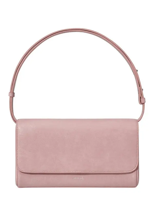 STAND OIL Classic Faux Leather Shoulder Bag - Soft Pink