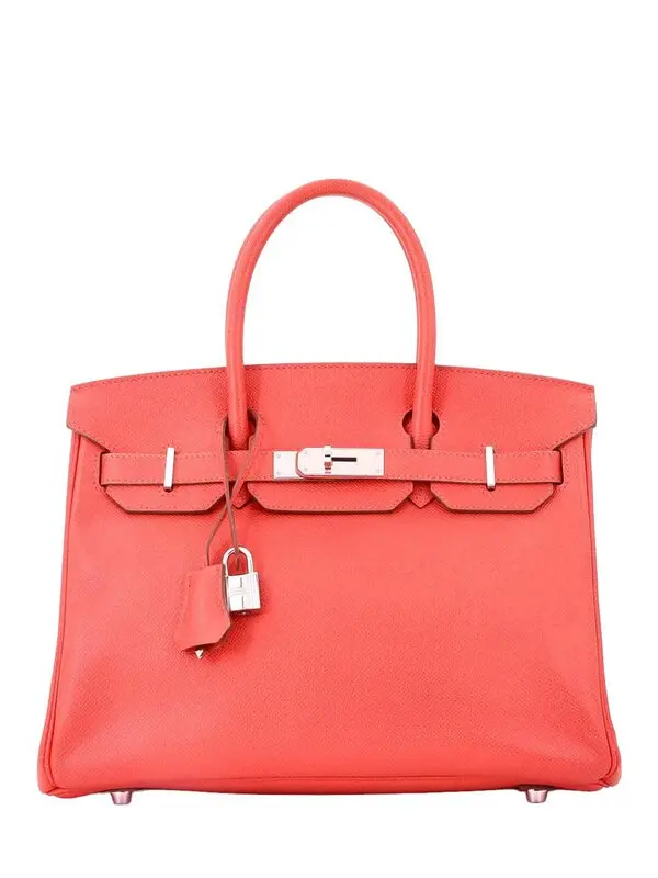 HERMES Birkin Handbag Pink Epsom With Palladium Hardware 30 - Rose Jaipur