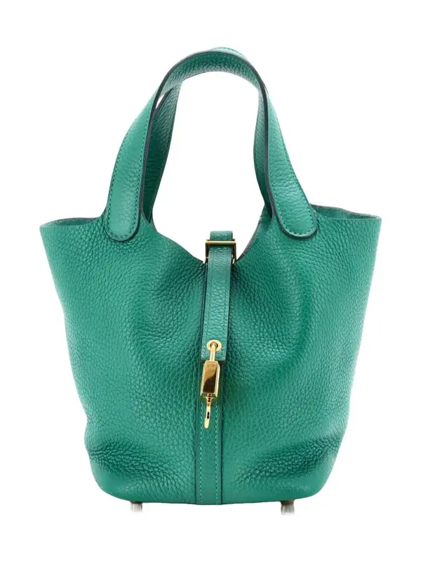 Hermès Picotin Lock Bag Clemence Pm - Green