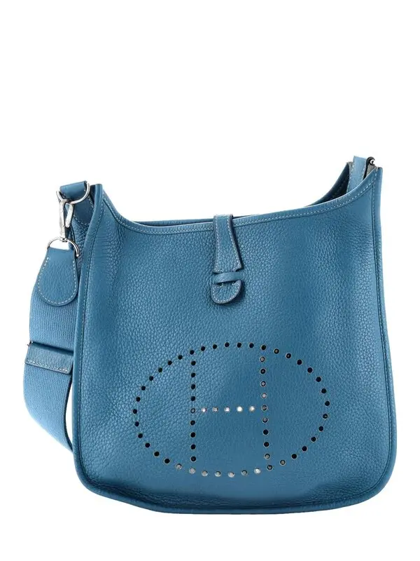 HERMES Evelyne Bag Gen Iii Clemence Pm - Blue Jean