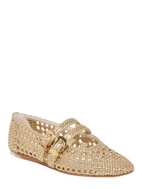 Dolce Vita Baylee Woven Mary Jane Flat - Gold Stella