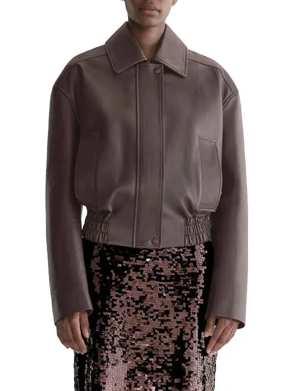 A.L.C. Otto Leather Jacket - Bordeaux