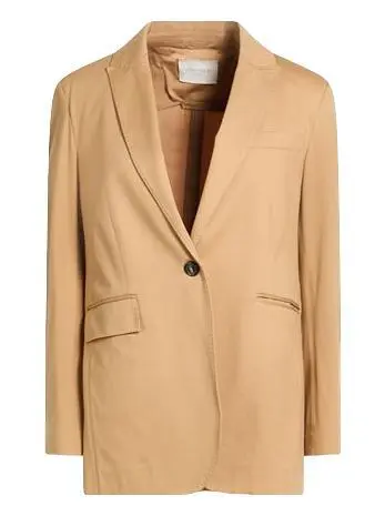 CIRCOLO 1901 Single-breasted Blazer In Cotton And Elastane - Beige