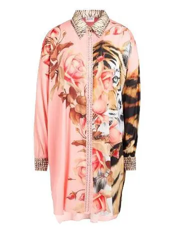 BLUGIRL Floral-print Shirt - Salmon Pink