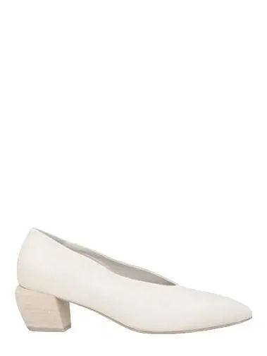 Officine Creative Leather Pumps With Geometric Heel - Off White