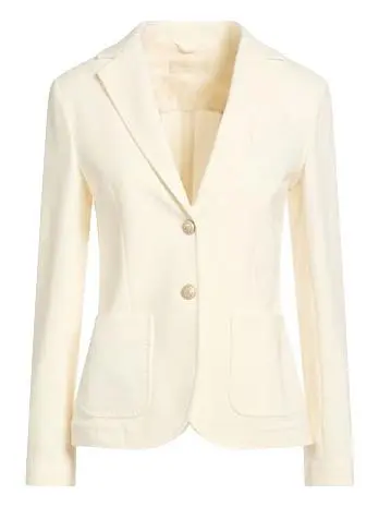 CIRCOLO 1901 Single-breasted Cotton-lycra Blazer - White