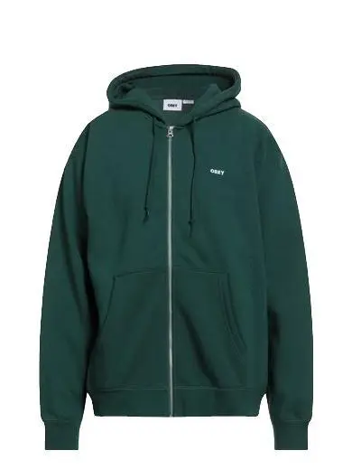 Obey Hooded Cotton-blend Fleece Sweatshirt - Green