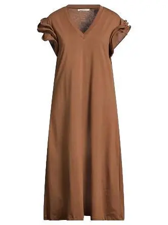 LE STREGHE Midi Cotton Dress - Brown
