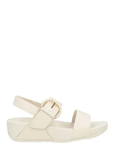 Fitflop Leather Wedge Sandals - Beige