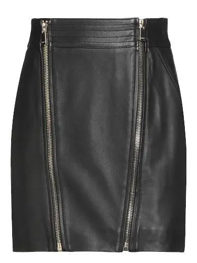 Pinko Mini Sheepskin Pencil Skirt - Black