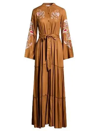 CONNOR & BLAKE Maxi Shirt Dress - Brown