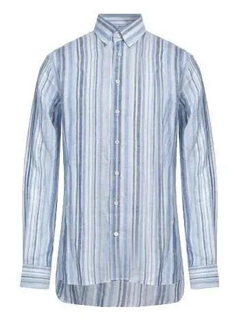 HACKETT Shirt Light Size Linen - Blue