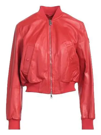 Peuterey Lambskin Bomber Jacket - Red