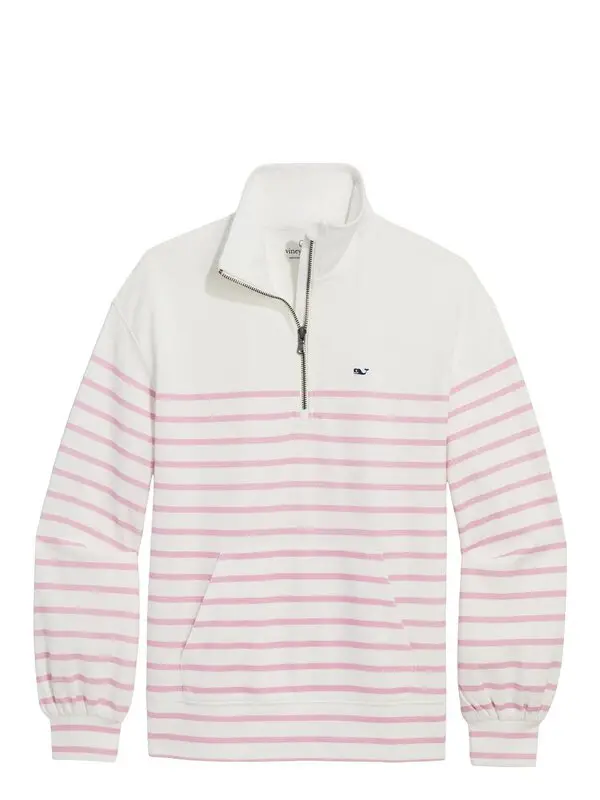 Vineyard Vines Quarter Zip Pullover - Stripe Bahama Breeze