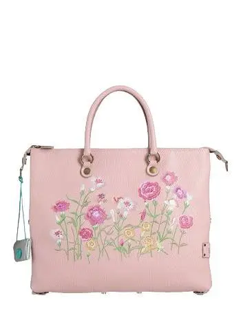 GABS Light Calfskin Floral-print Shopper Bag - Pink