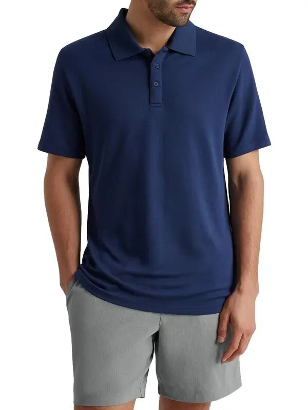 Tommy John Modal Blend Piqué Polo - Dress Blues