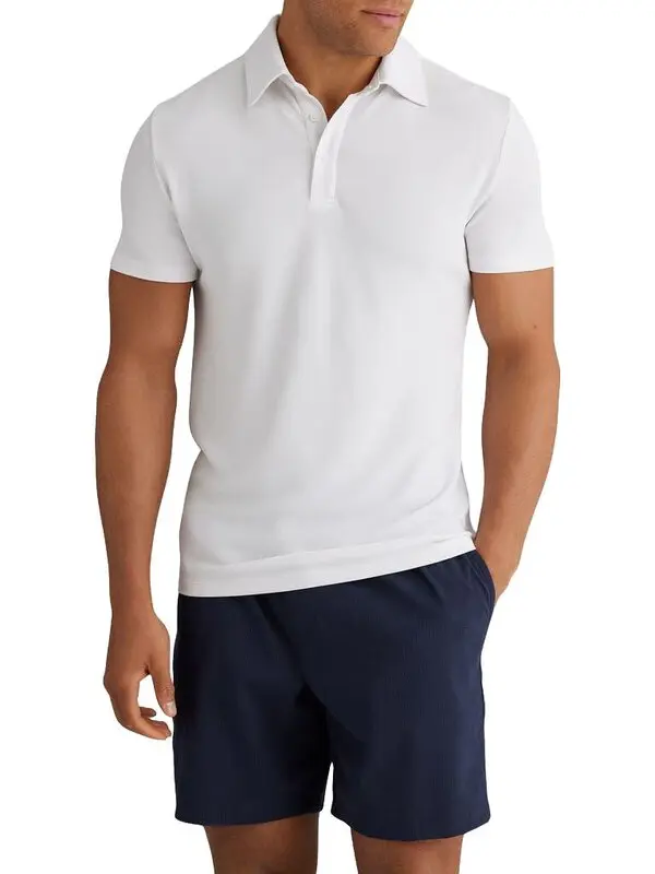 Tommy John Modal Blend Piqué Polo - White