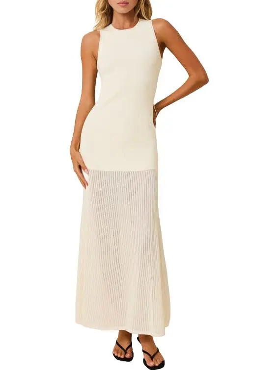Solid & Striped The Lucerne Sleeveless Maxi Sweater Dress - Brule