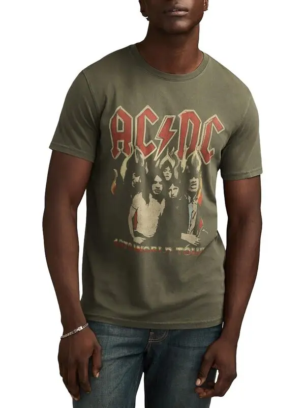 Lucky Brand Ac/dc Tour Cotton Graphic T-shirt - Raven