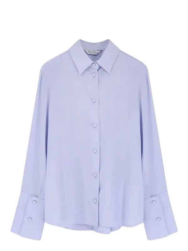 Max Mara Stretch Silk Shirt - Blue