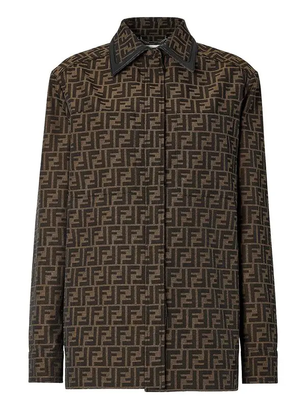 Fendi Ff Canvas Jacket - Brown