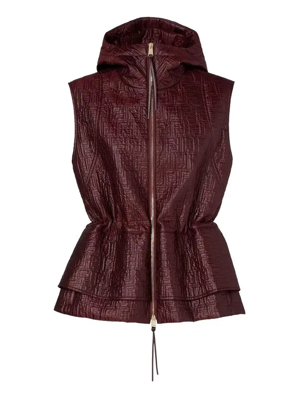 Fendi Quilted Nylon Vest - Red