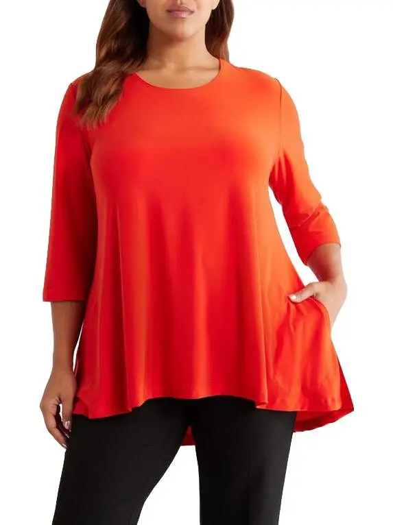 Vikki Vi Swing Tunic - Persimmon