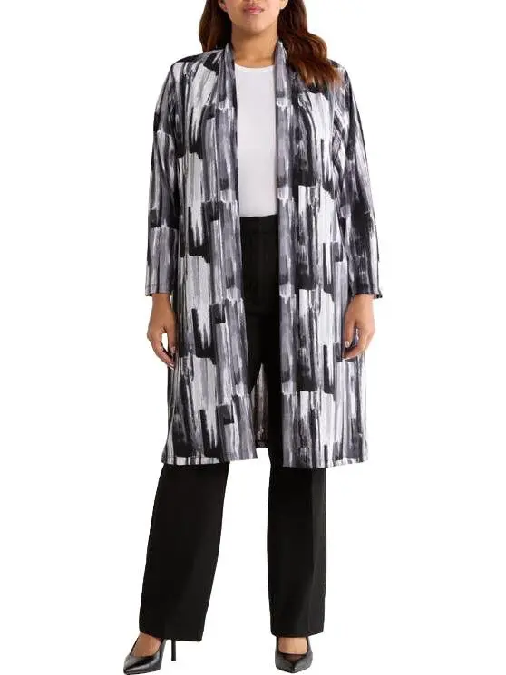 Vikki Vi Printed Knit Duster - Brushstroke